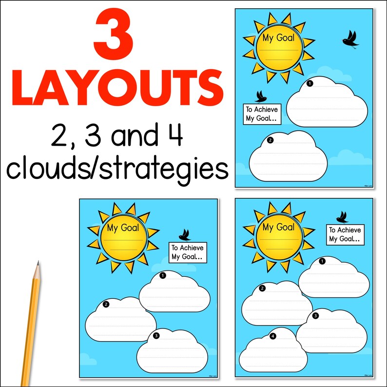 Goal Setting for Kids, Student Planning Sheets (printable PDF) - Etsy