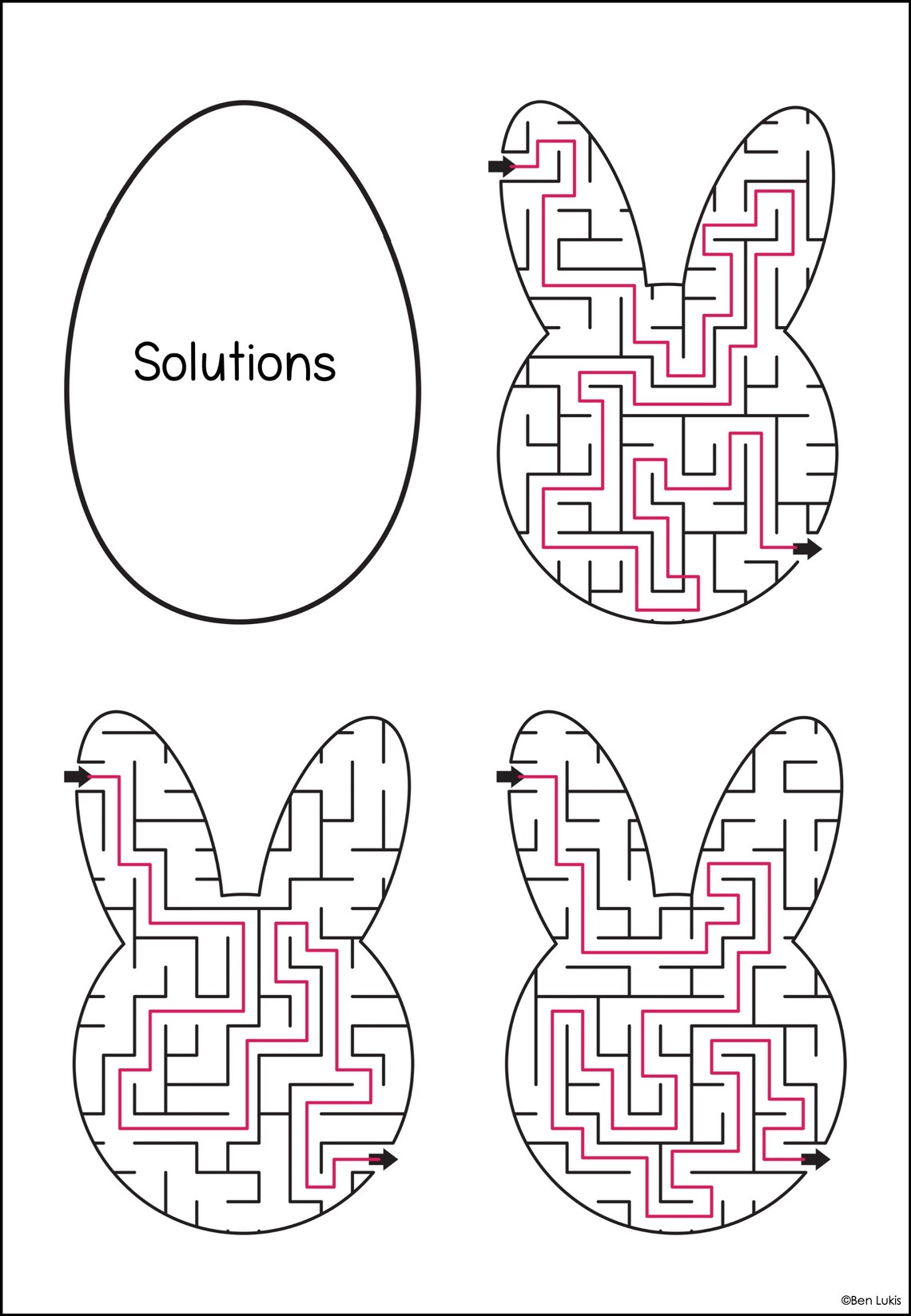 Easter Mazes, Printable Maze and Kids Activity Pages for Easter ...