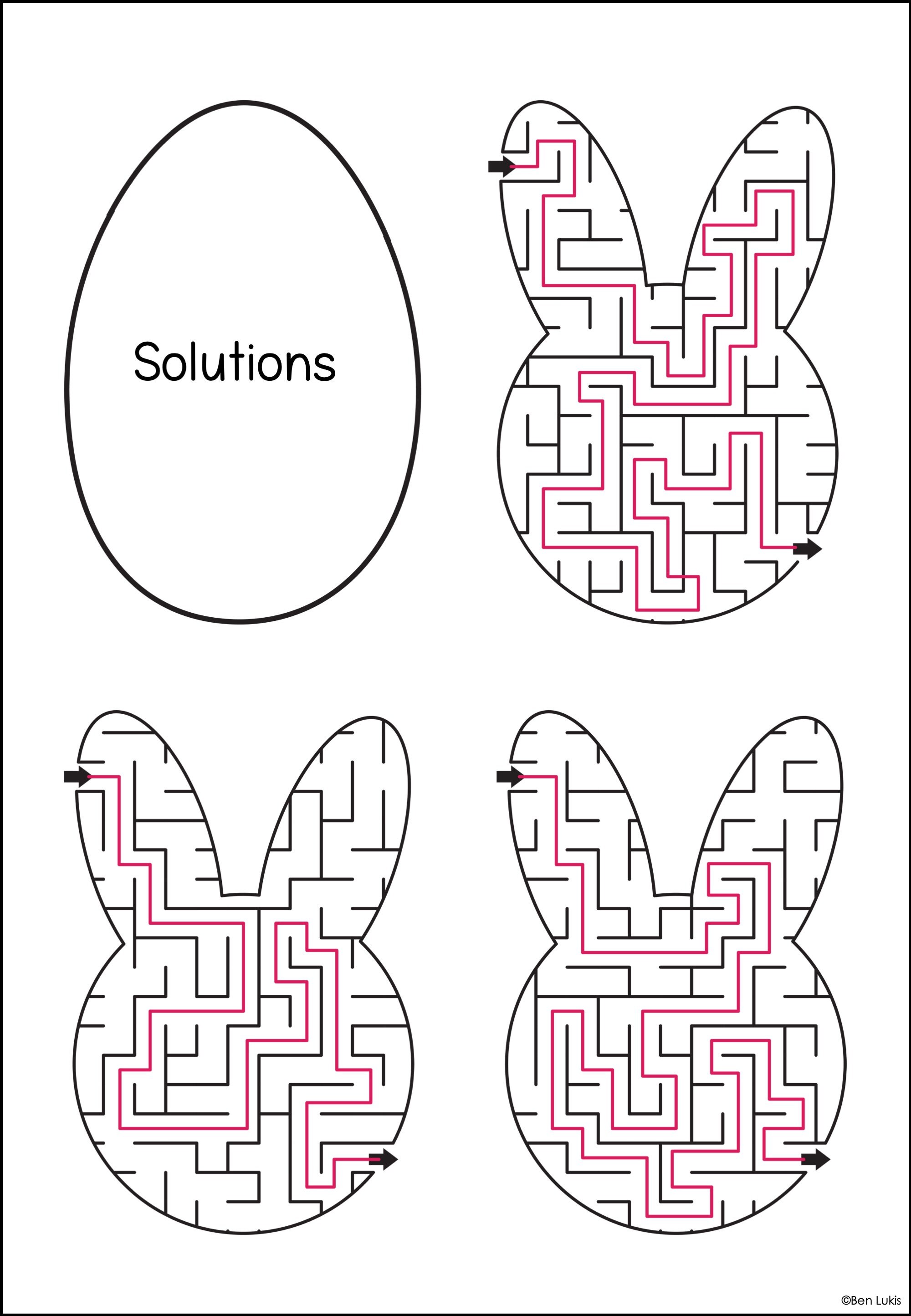 Easter Mazes, Printable Maze and Kids Activity Pages for Easter ...