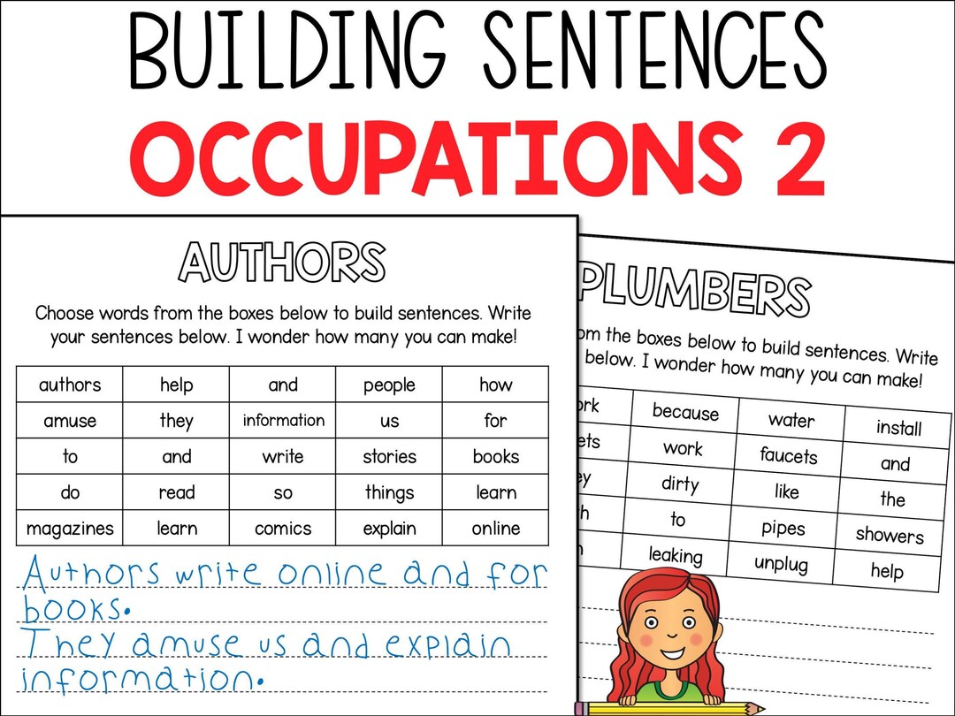 Homeschool Writing Practice, Building Sentences Using Words, Writing ...