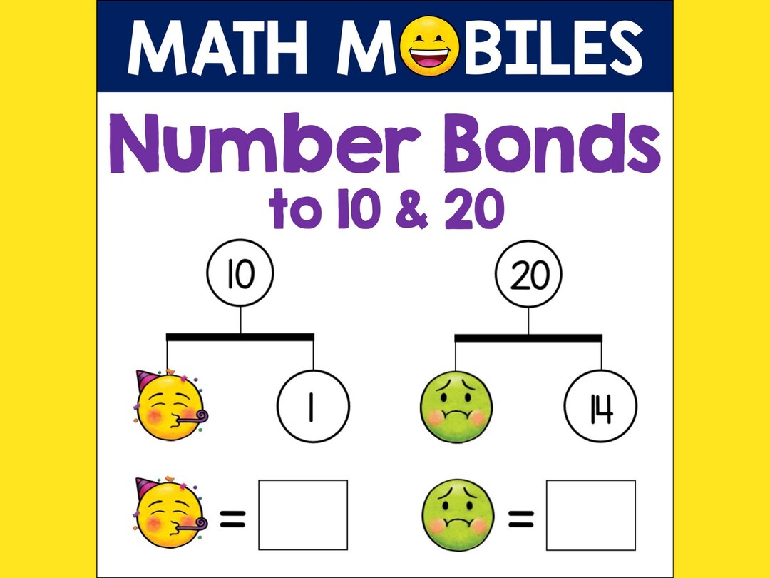 Number Bonds to 10 & 20 Worksheets, Math Facts and Early Algebra ...