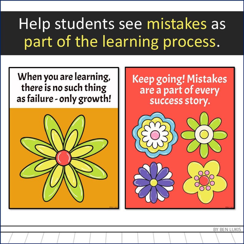Growth Mindset Posters, Printable Classroom Posters for Home ...