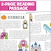 Cinderella Reading Activity, Comprehension Questions, Word Search ...