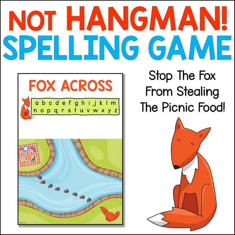 Hangman Alternative Spelling Game, Fun Spelling Activity, Fox Across ...