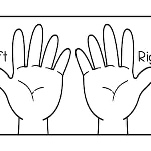 Left and Right Hand Direction Visuals, Desk Visuals & Classroom Wall ...