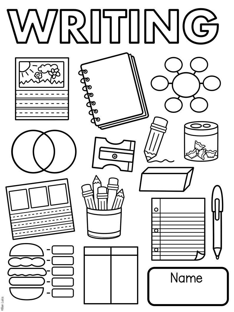 Editable Book Covers for School, Printable Subject Book Covers to Color ...