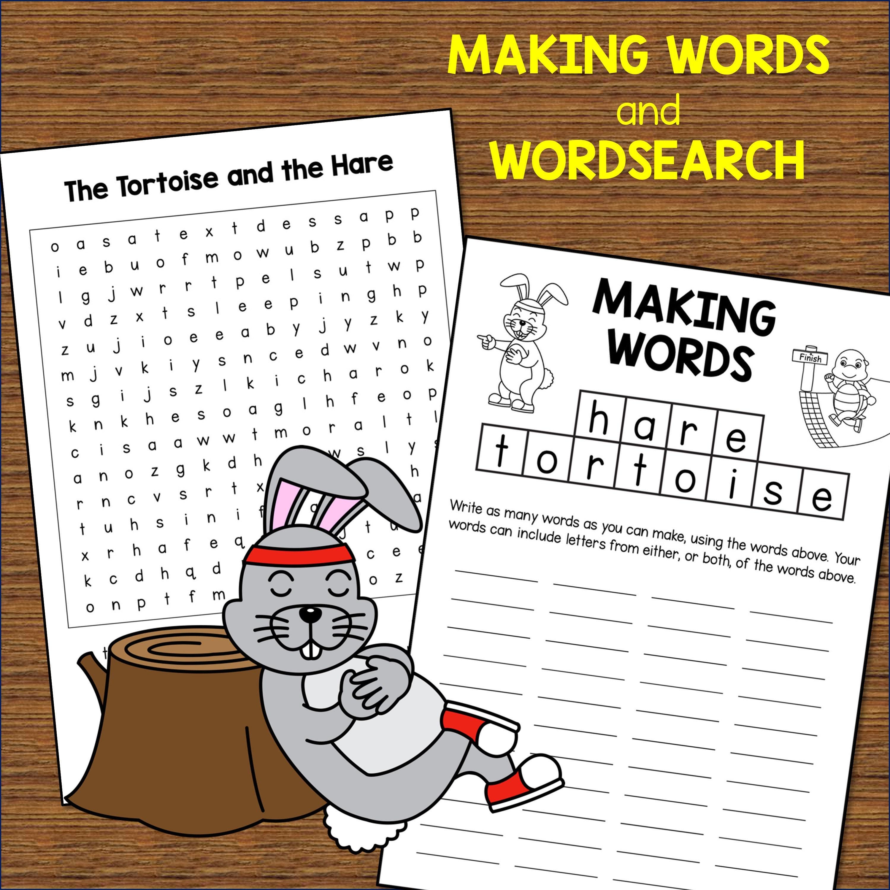 Tortoise and the Hare Literacy Pack, Aesop Fable Activities (digital ...