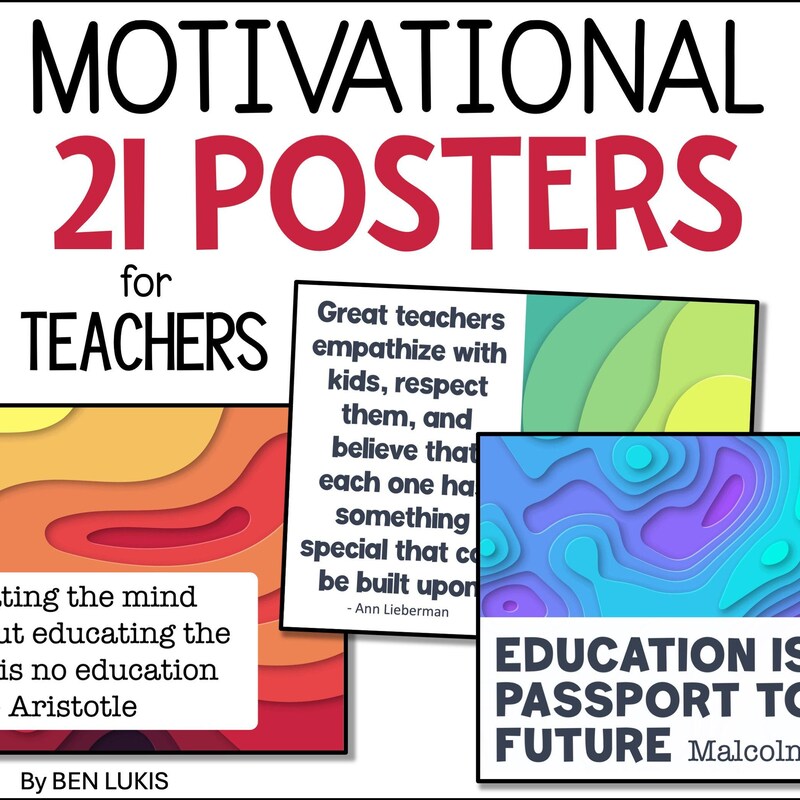Motivational Poster for Teachers - Etsy