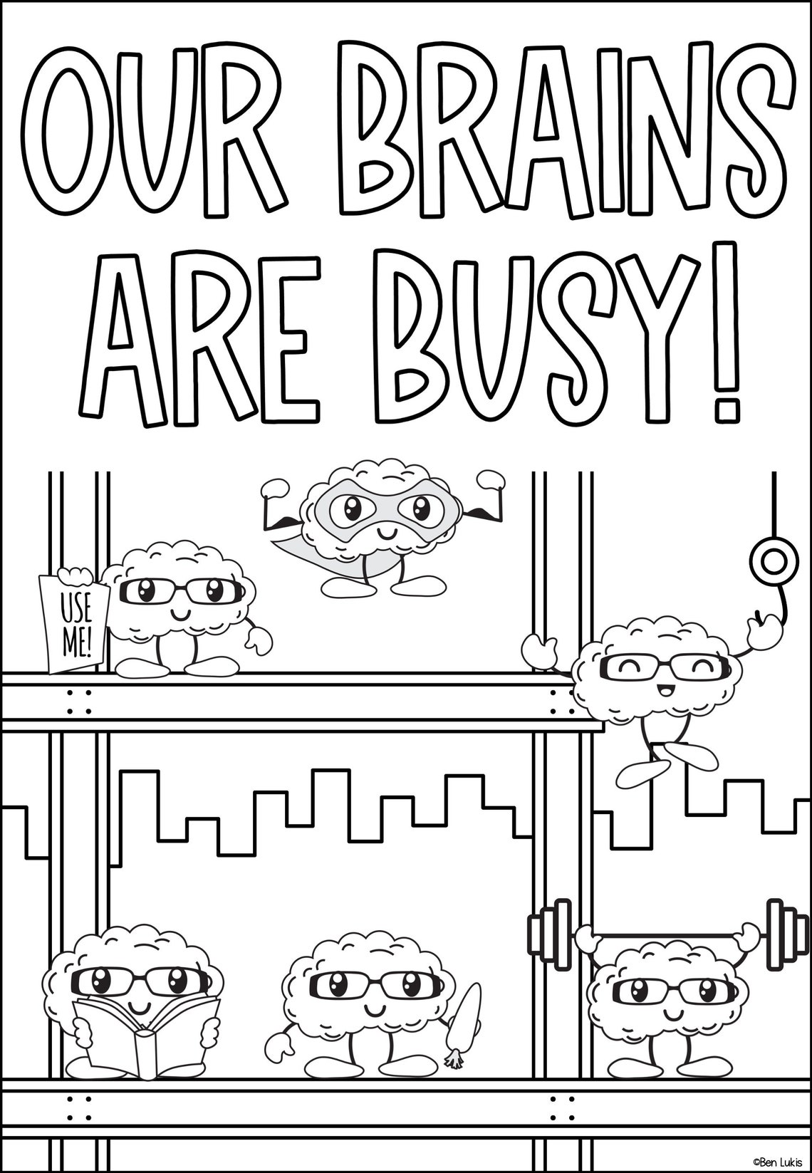 World Mental Health Day Coloring Pages, Digital Download, Self Care ...