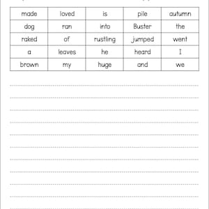Building and Writing Sentences With Words About Seasons, Sentence ...