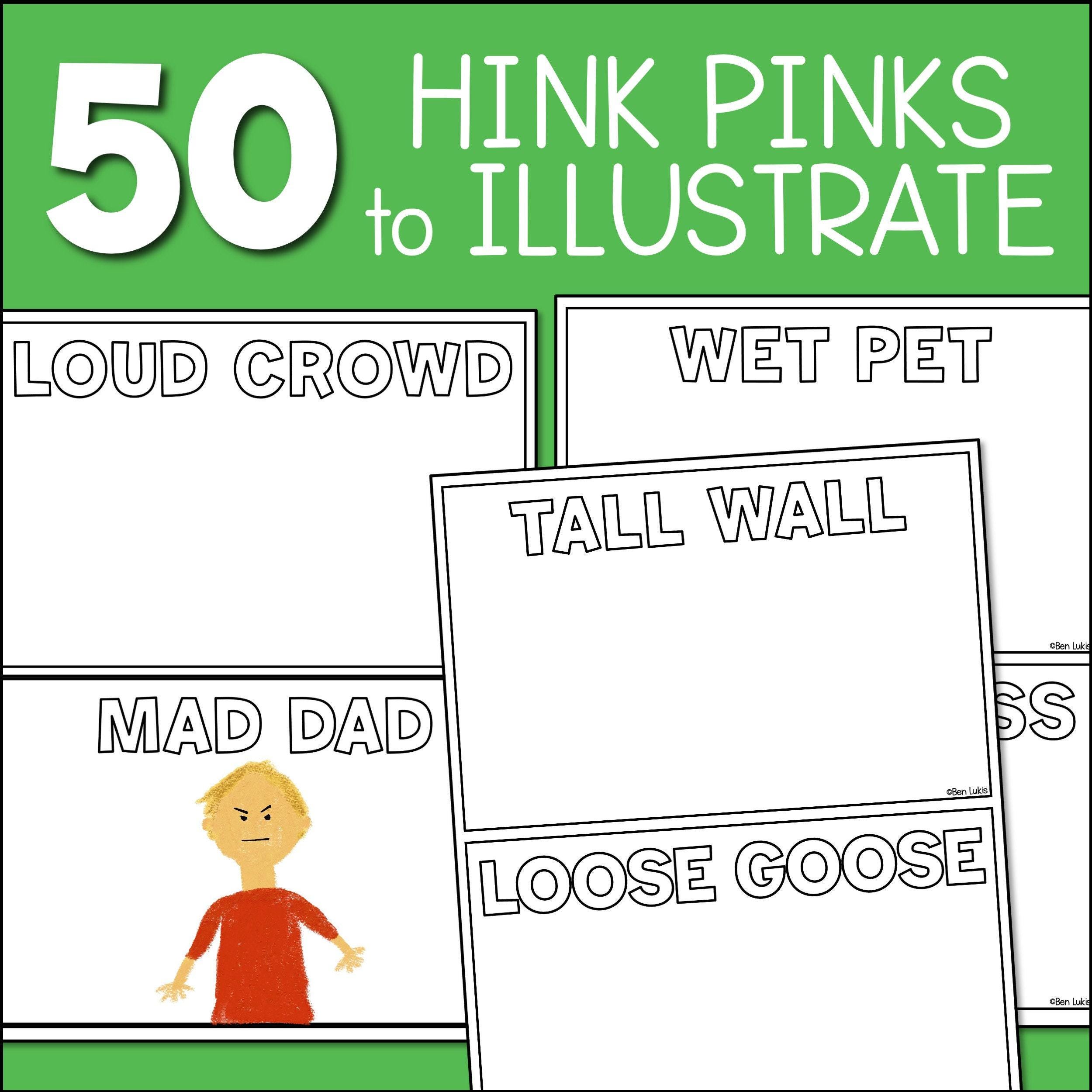 Rhyming Words Worksheets, Hink Pink Activities for Homeschool or School ...