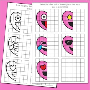Symmetry Art and Math Worksheets, Valentine's Day Activities for ...