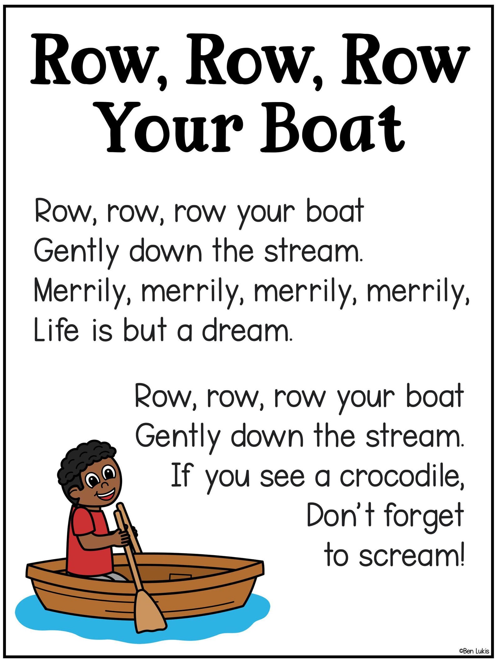 Nursery Rhyme Posters and Reading Passages for Kids, Printable ...