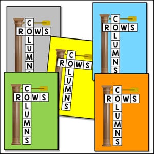 Rows & Columns Math Posters, Classroom and Homeschool Math Posters for ...