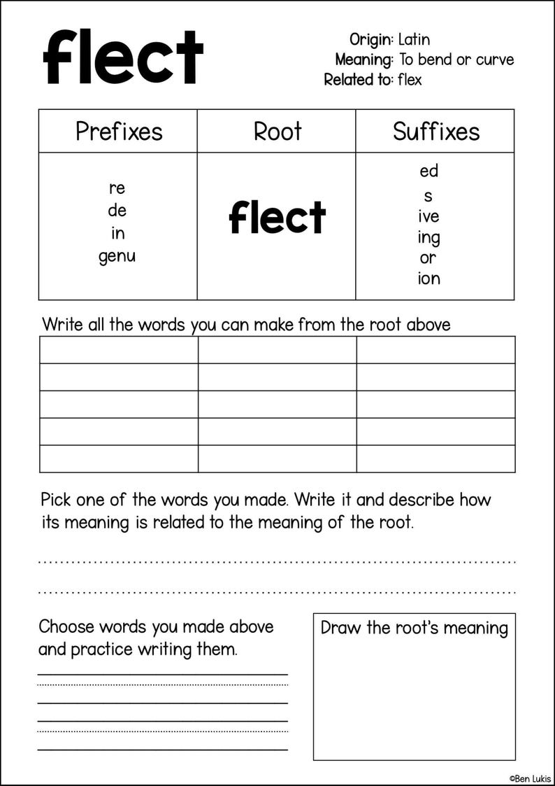 Making Words With Word Bases, Prefixes and Suffixes, Word Study ...