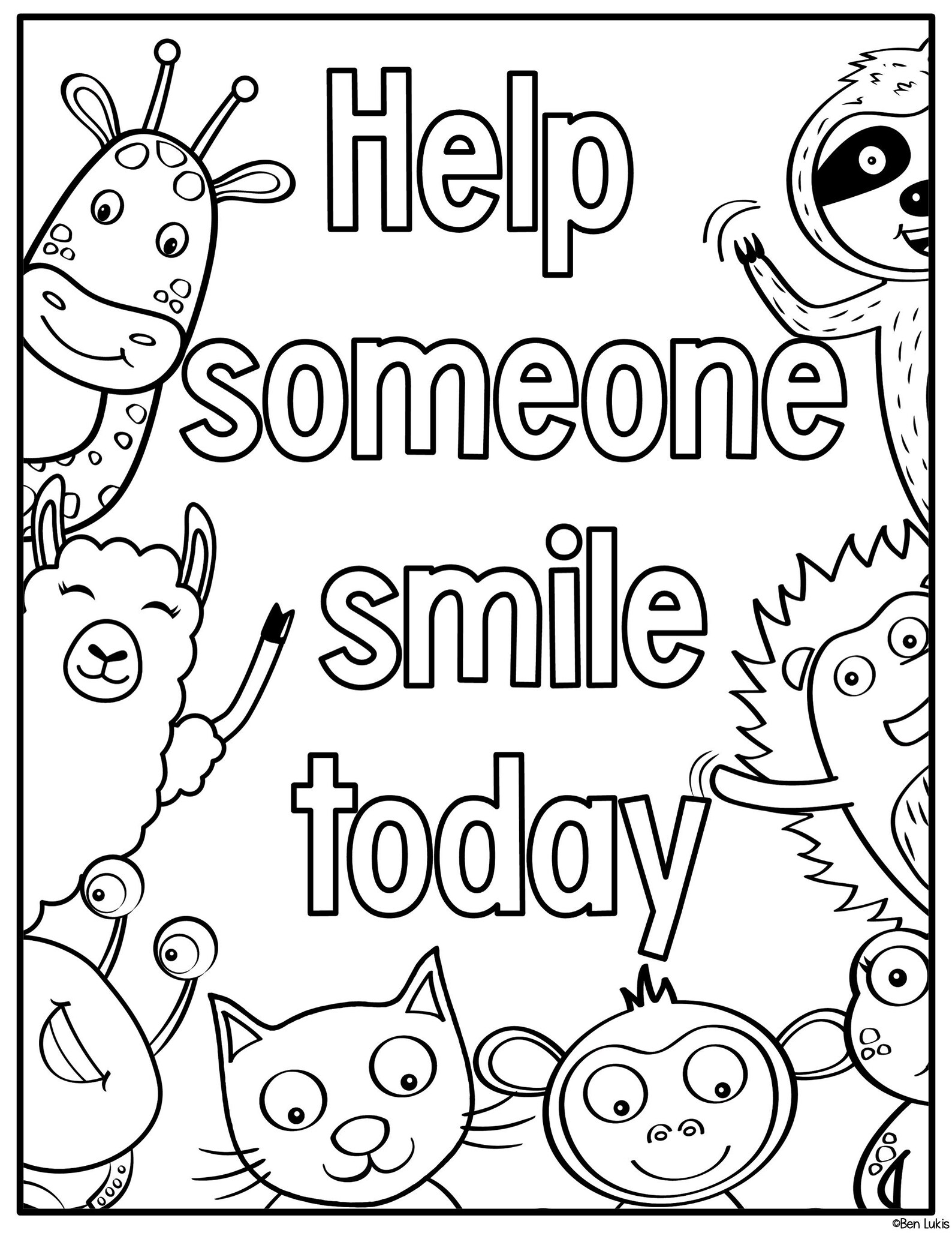 World Smile Day Coloring Pages, Fun Coloring for Kids, Printable PDF ...