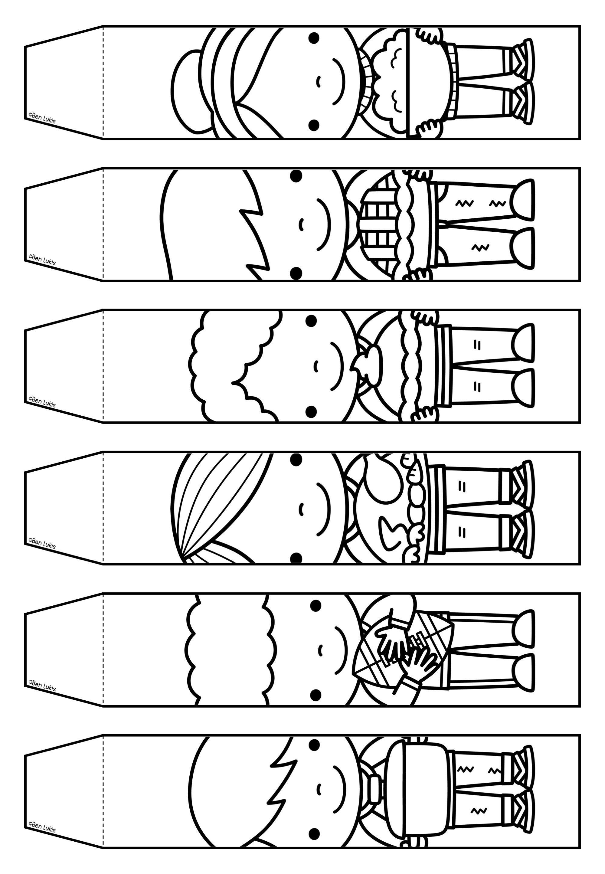 Thanksgiving Paper Chains, Printable Coloring Craft, Classroom Activity ...