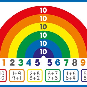 Addition to 10 Number Bonds Printable Poster and Math Fluency Worksheet ...