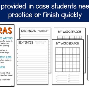 Daily Spelling Practice Activities, Homeschool Worksheets (PDF) - Etsy
