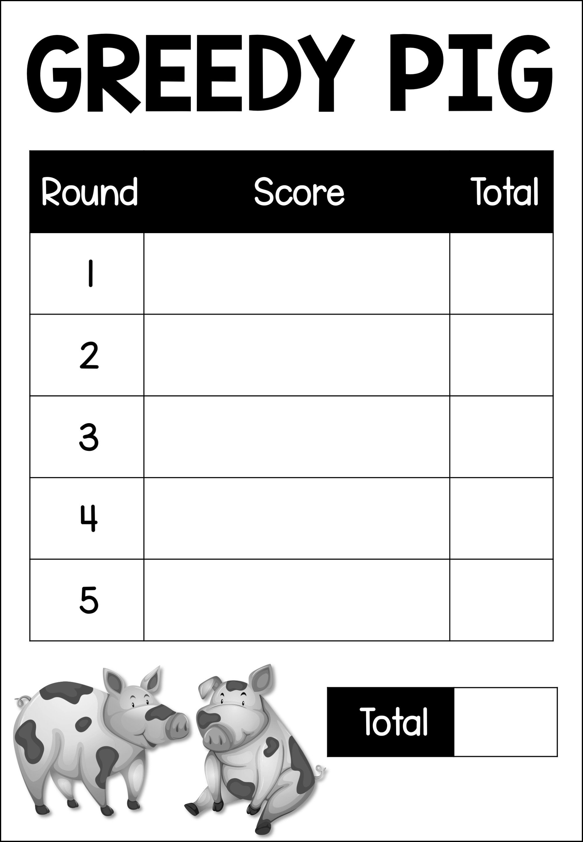 Addition Math Game of Chance and Probability, Greedy Pig Math Game, Fun ...