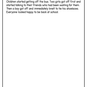 Reading Comprehension Passages About Going Back to School to Illustrate ...