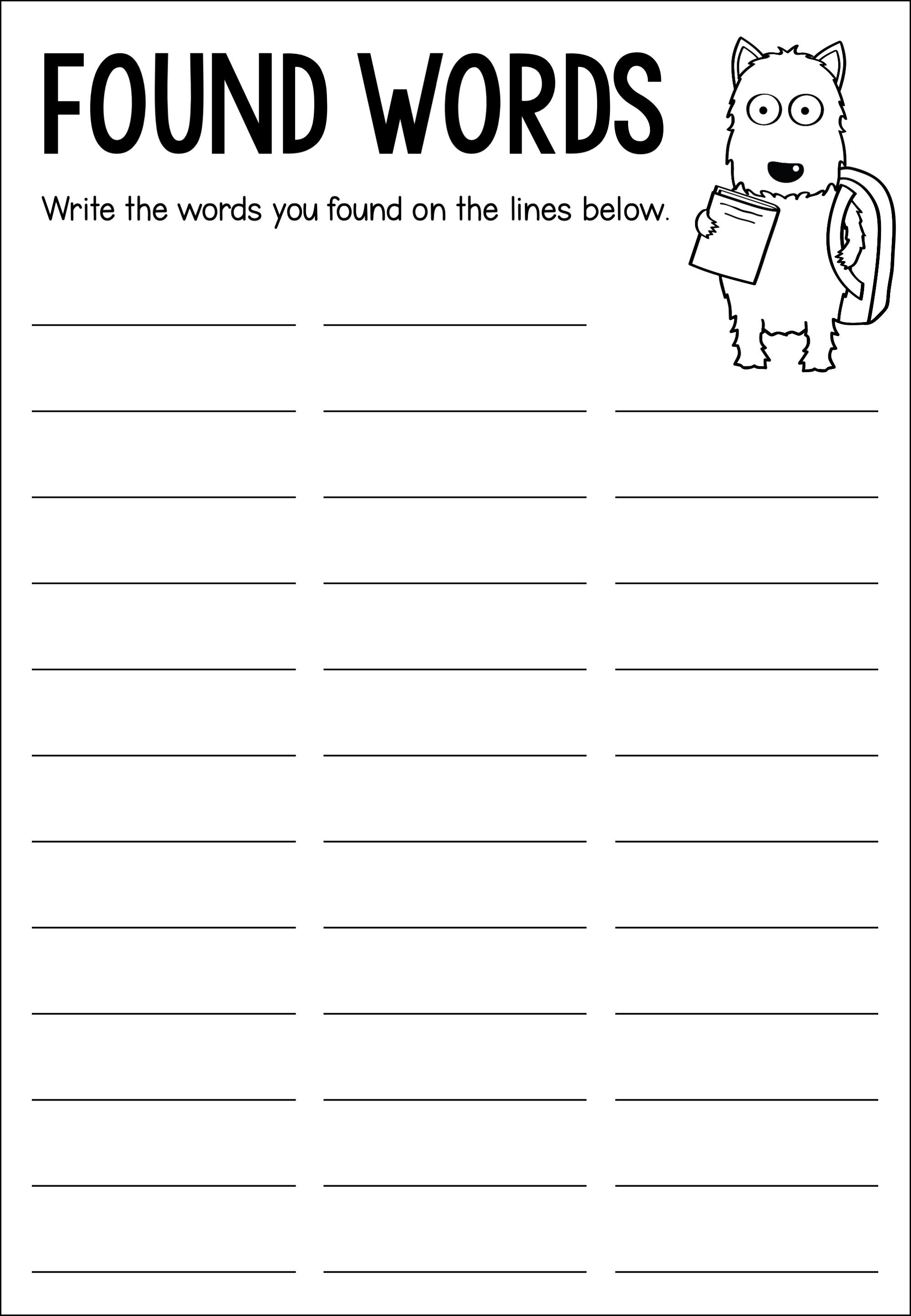 Word Building Activity Worksheets, Making Words and Spelling Activities ...