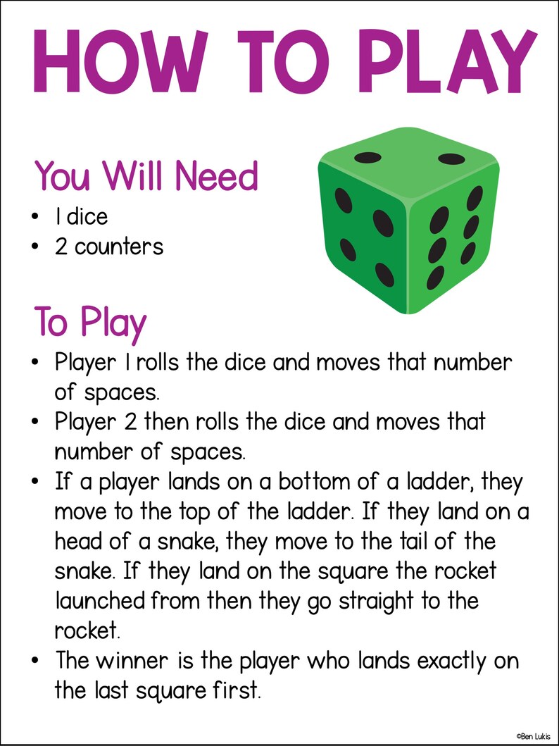 Printable Snakes and Ladders Game, Family Board Game Night, Kids ...