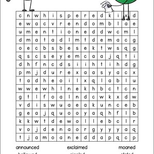 Word Searches of Other Words for Big, Little, Good, Said, Happy, Sad ...