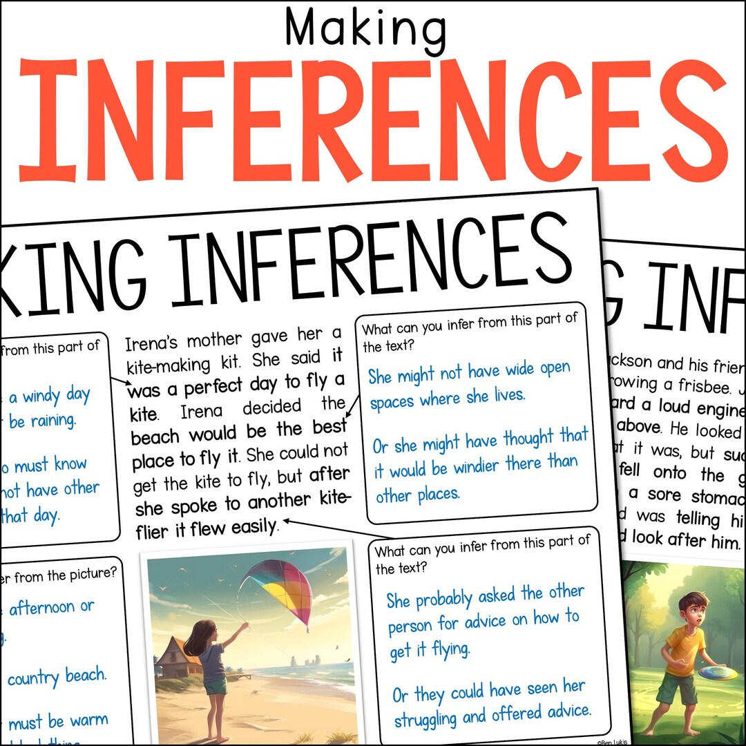 Making Inferences Practice Worksheets for Building Reading ...