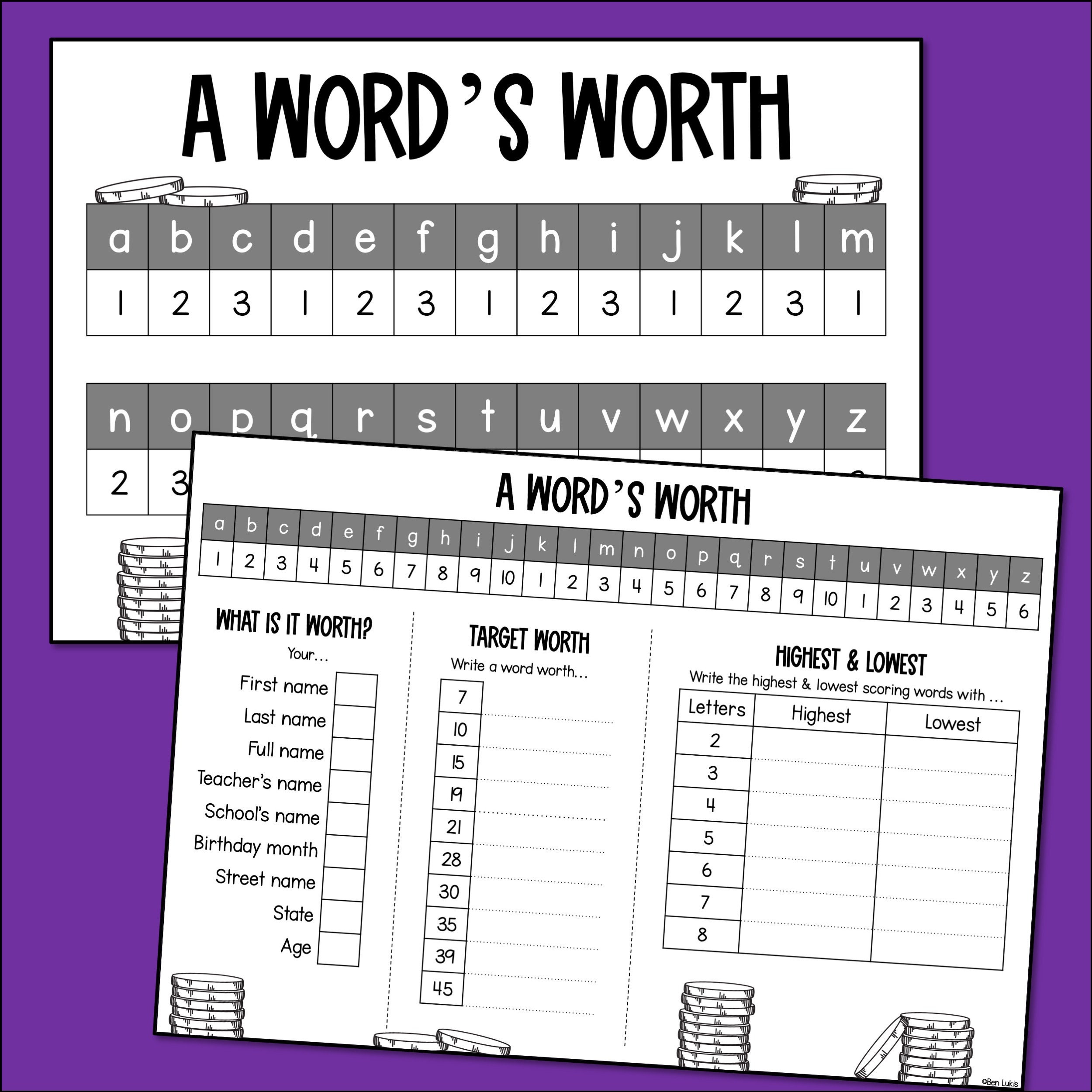 Addition Fun Math Activity Challenges, Calculate the Value of Words ...