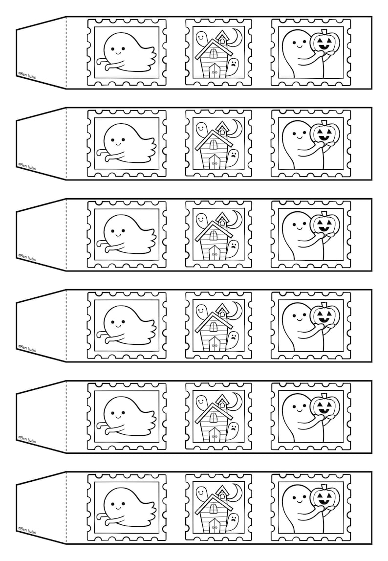 Halloween Paper Chain Craft, Halloween Coloring, Classroom Decor and ...