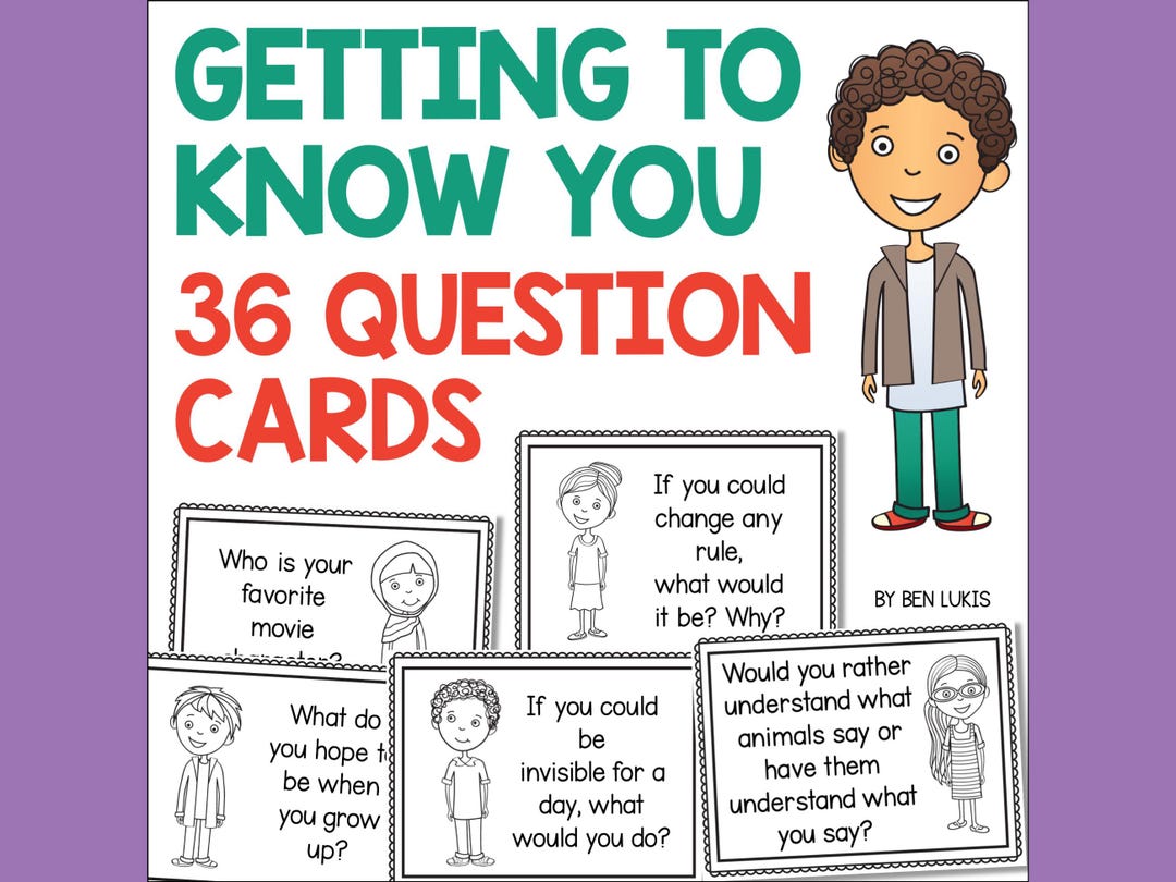 Back to School Question Cards, Discussion Prompts (printable PDF) - Etsy