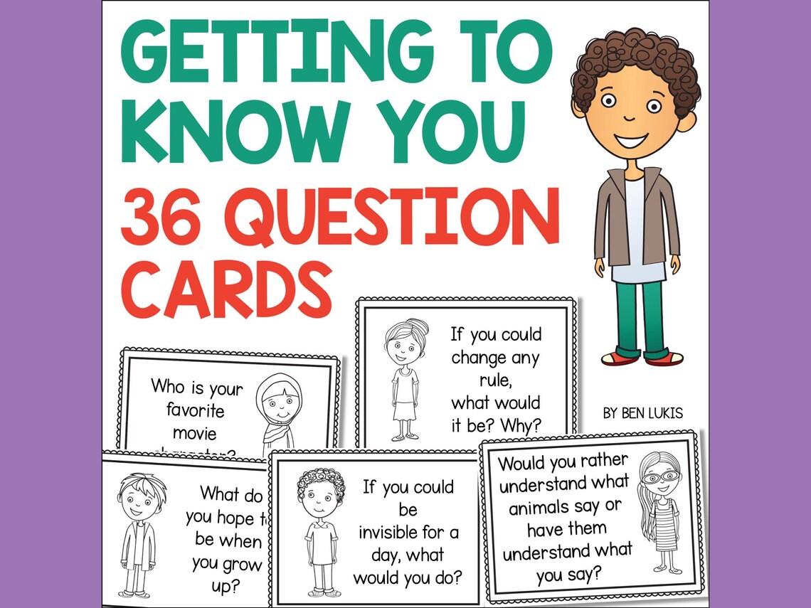 Back to School Question Cards, Discussion Prompts (printable PDF) - Etsy