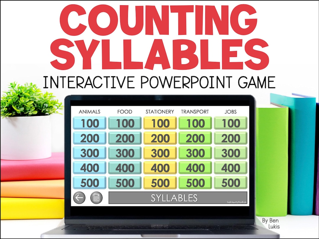 Counting Syllables Powerpoint Game, Phonological Awareness (digital ...