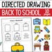Back to School Directed Drawing Worksheets, Step-by-step Guide (PDF ...