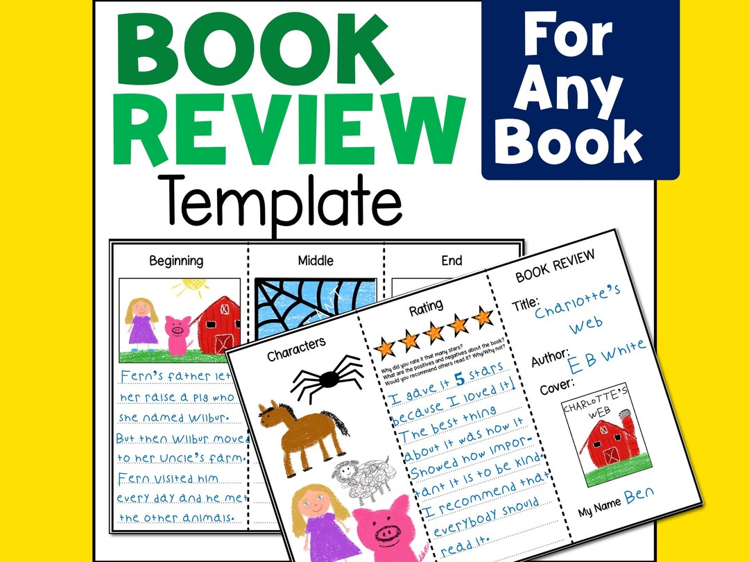 Book Review and Book Report Template for Any Fiction or Nonfiction Text ...