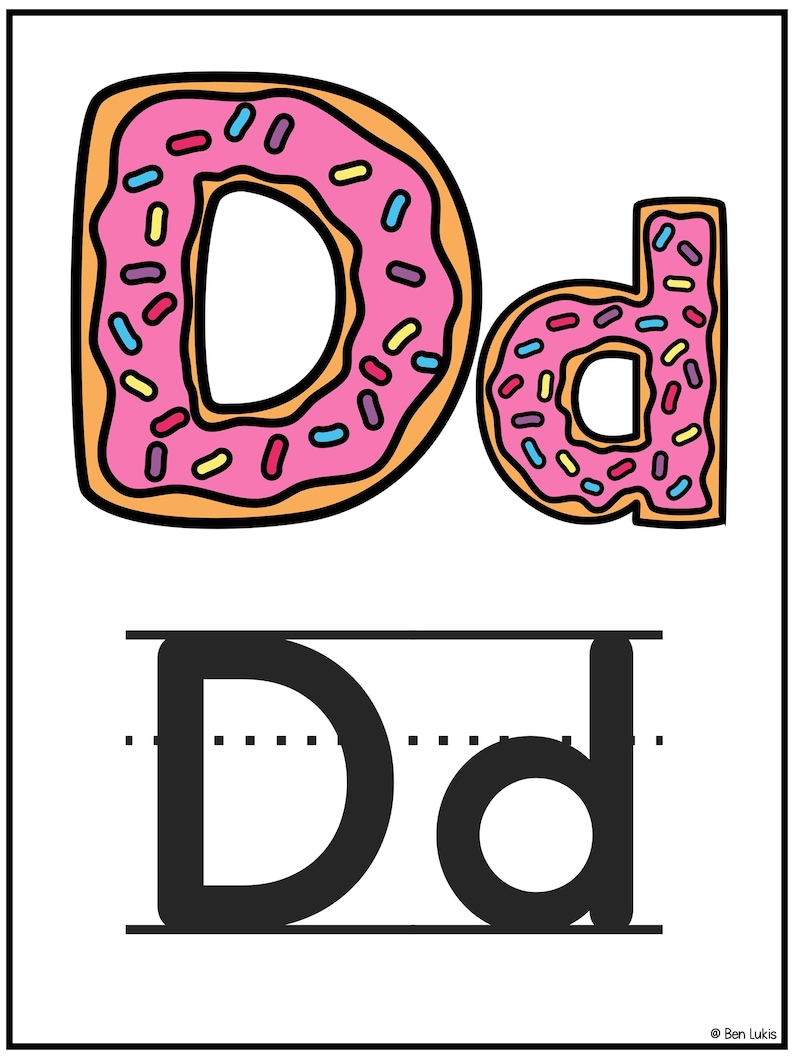ABC Alphabet Posters Flashcards & Coloring Page, ELA Literacy ...