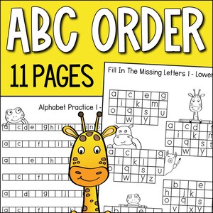 Alphabetical Order Activities Alphabet Practice Printable PDF - Etsy