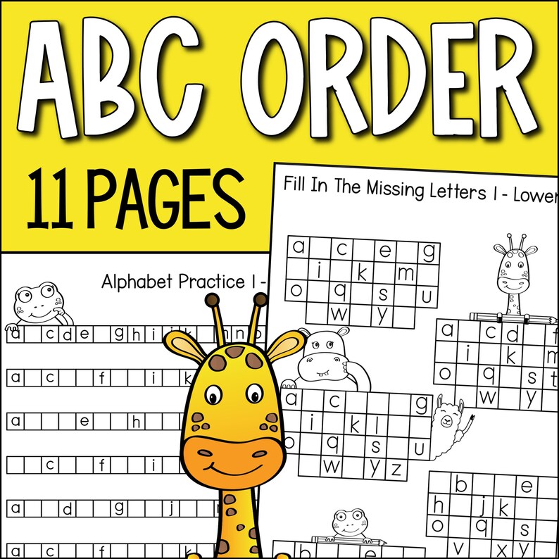 Alphabetical Order Activities Alphabet Practice Printable PDF - Etsy