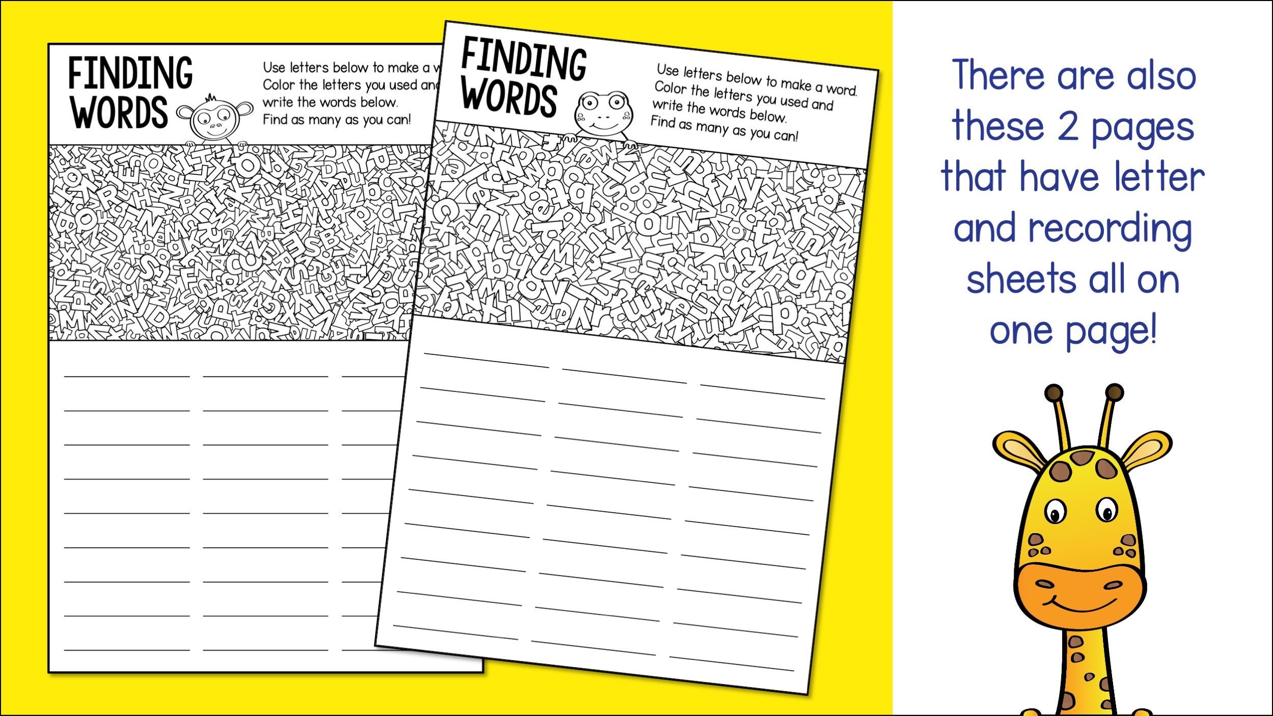 Word Building Activity Worksheets, Making Words and Spelling Activities ...