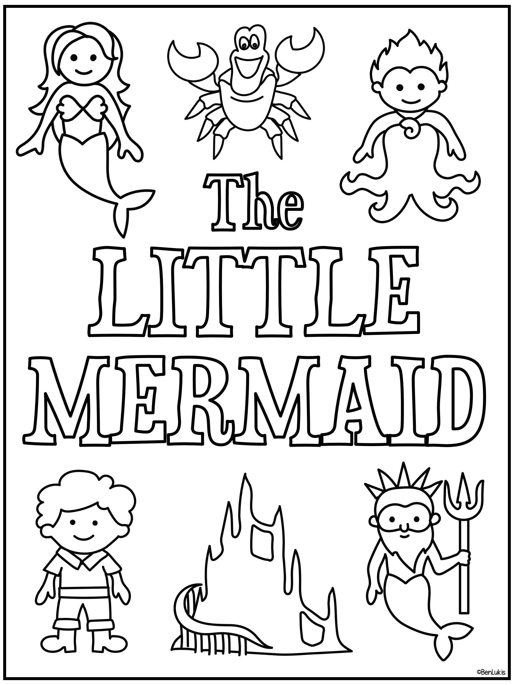 The Little Mermaid Activity Pack, Reading Comprehension Worksheets ...