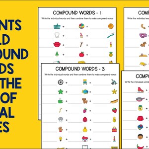 Compound Words Writing Activities and Wordsearches, Printable PDF ...