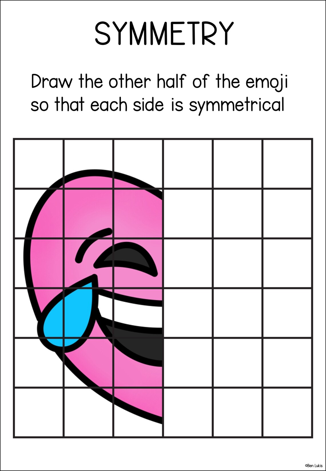 Symmetry Art and Math Worksheets, Valentines Day Activities for ...