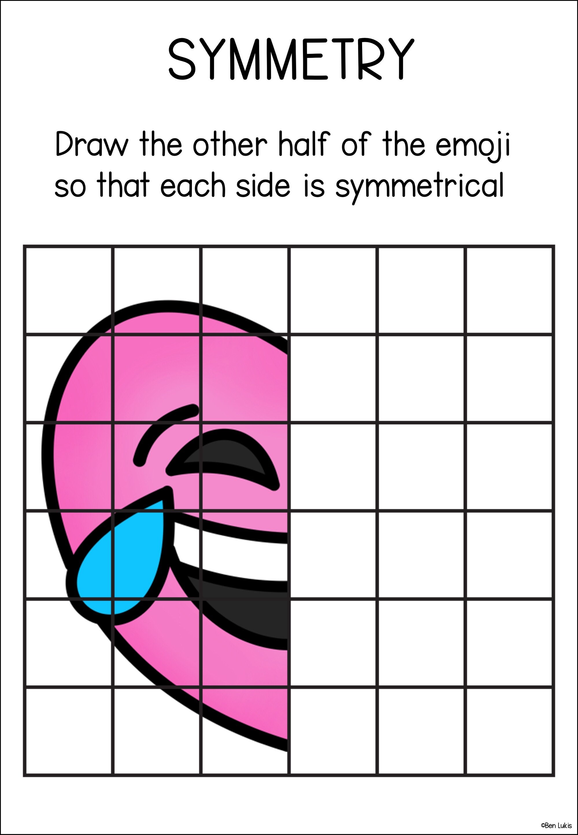 Symmetry Art and Math Worksheets, Valentines Day Activities for ...