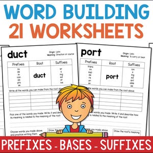 Making Words With Word Bases, Prefixes and Suffixes, Word Study ...