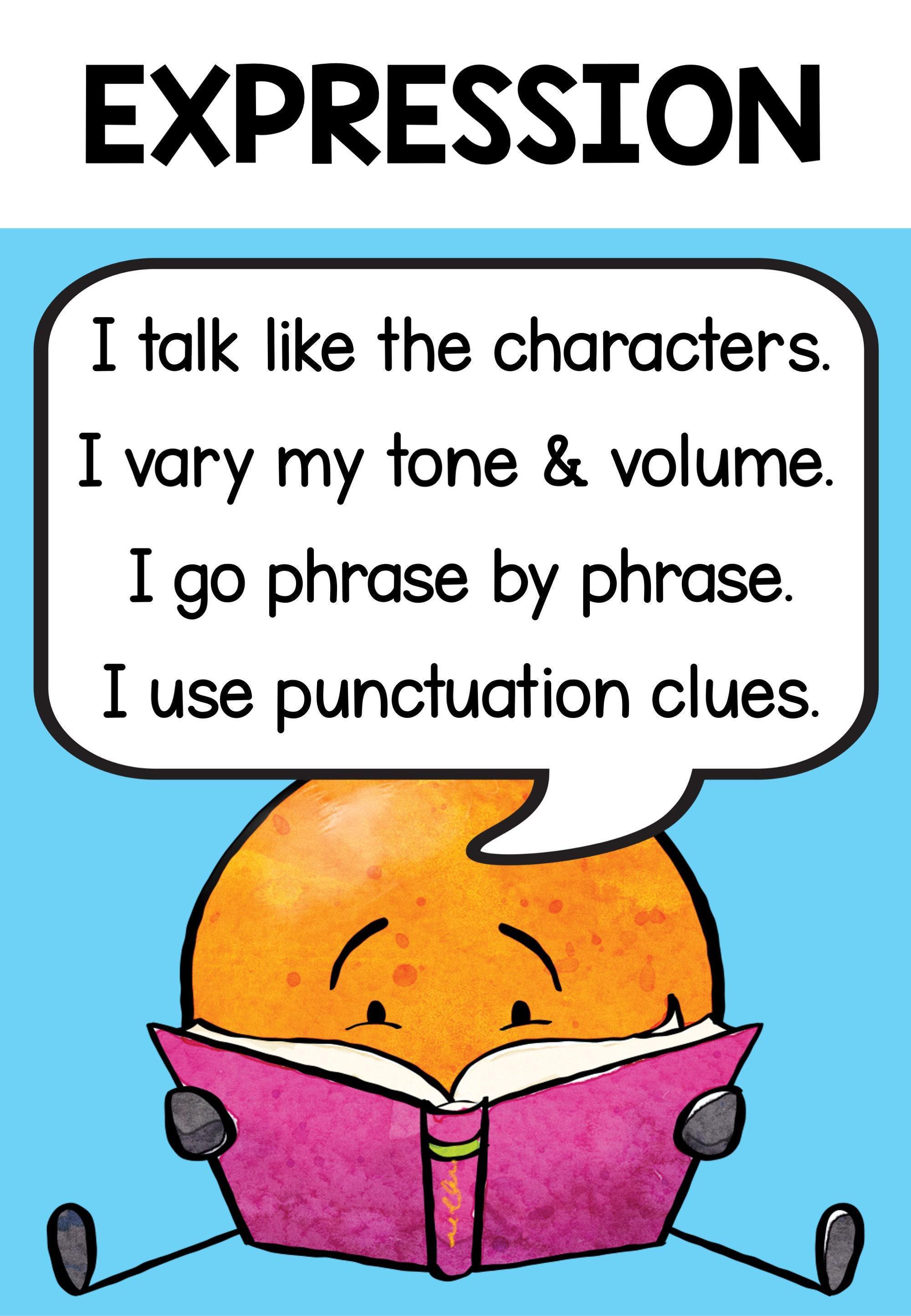 Reading Fluency Posters, Classroom Decor, Printable PDF Education Tools ...