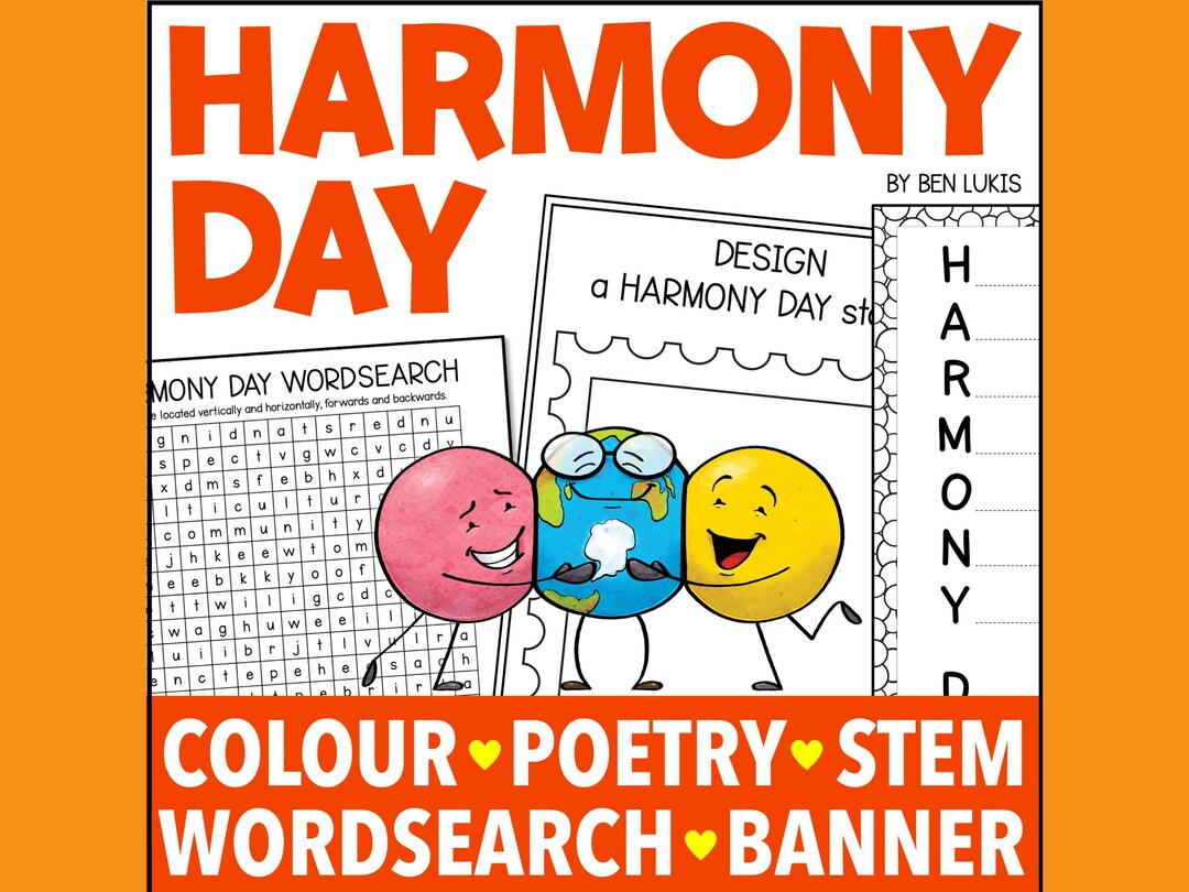 Harmony Day & Harmony Week Activity Sheets for Kids, Cultural Inclusion ...