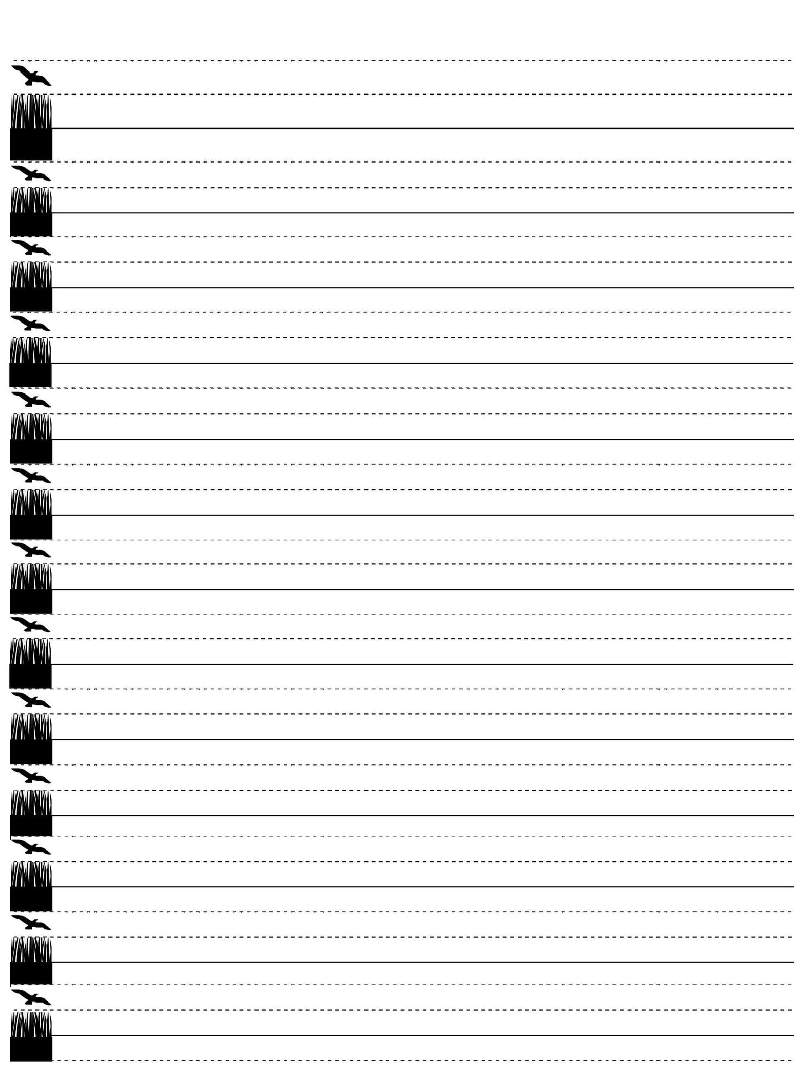 Handwriting Lined Pages, Printable Writing Lines, Lined Paper for ...