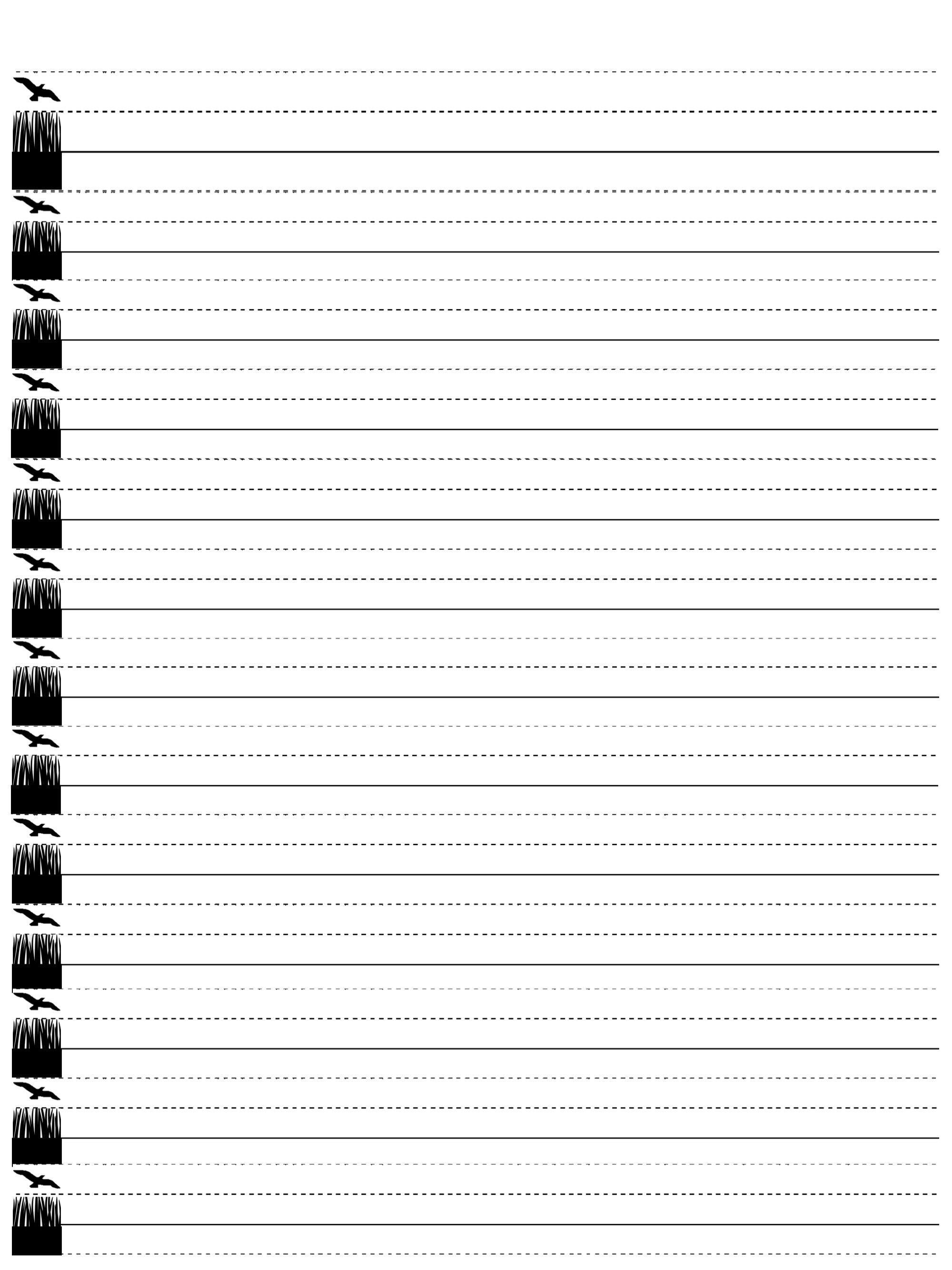 Handwriting Lined Pages, Printable Writing Lines, Lined Paper for ...