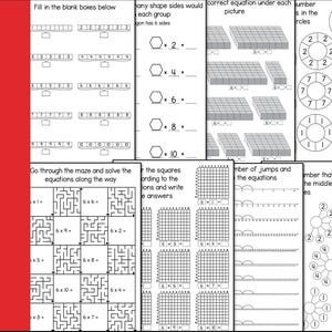 Multiplication Practice Worksheets for 6 Times Table, Printable ...